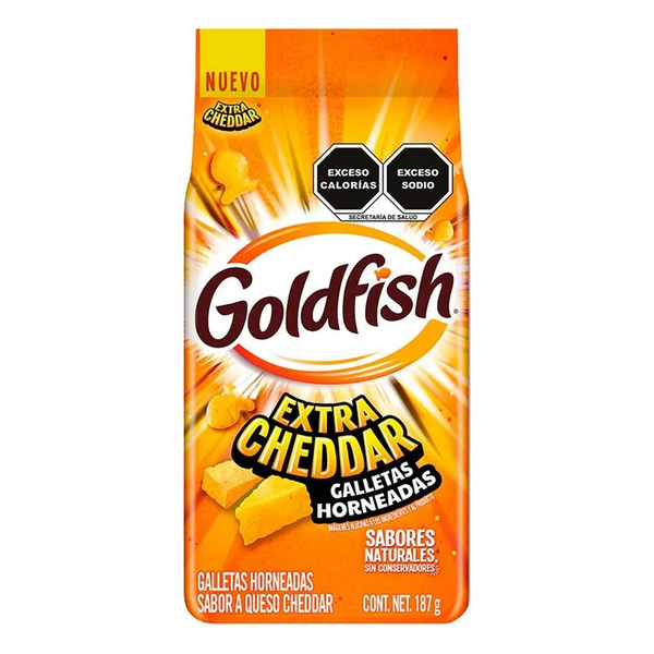 GALLETAS EXTRA CHEDDAR 187GR. GOLDFISH – Super Mode SA de CV