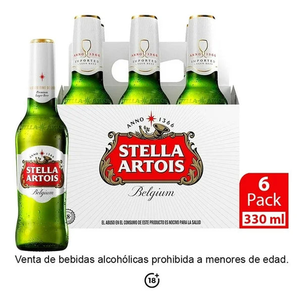 CERVEZA STELLA ARTOIS 6 PACK 330ML – Super Mode SA de CV