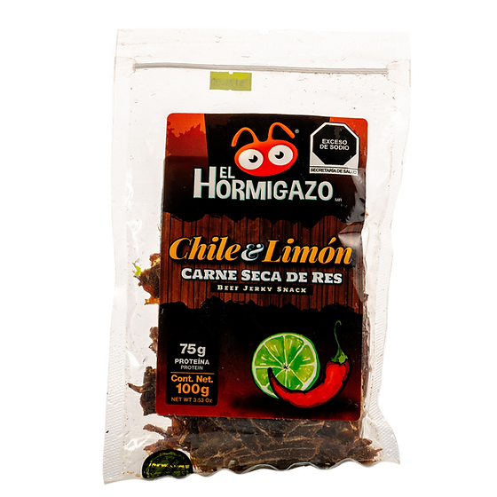 CARNE SECA CHILE LIMON 100GR. HORMIGAZO – Super Mode SA de CV