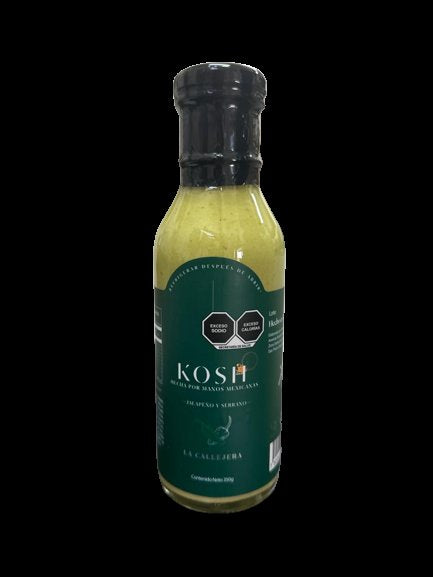 SALSA KOSH LA CALLEJERA JALAPEÑO 350GR – Super Mode SA de CV
